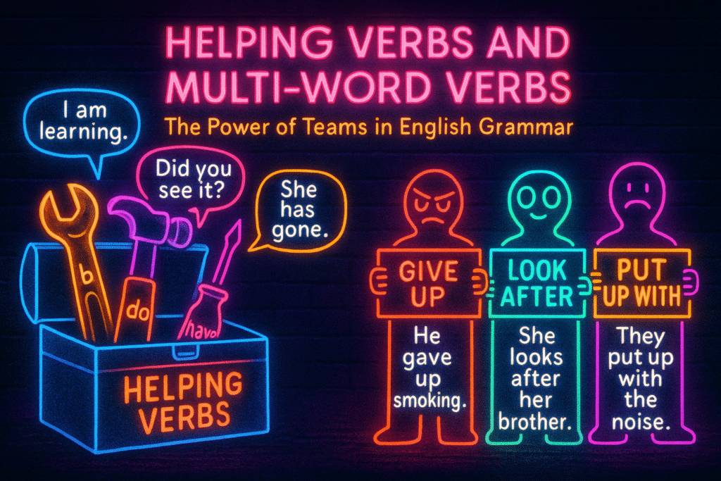 Helping Verbs and Multi-Word Verbs – The Power of Teams - Grammar Tips